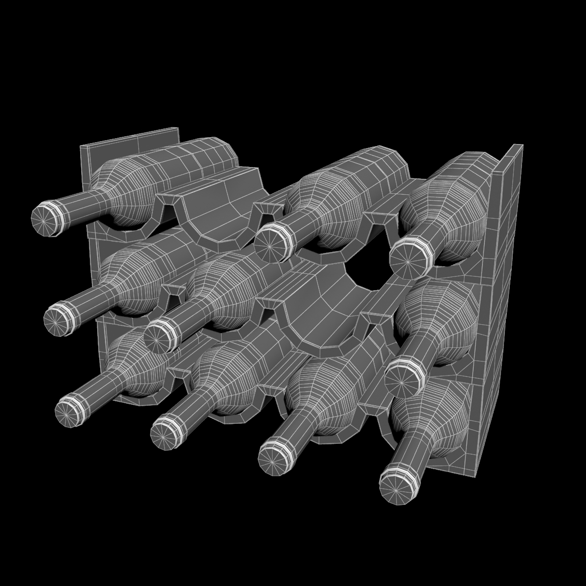 3d wine rack model