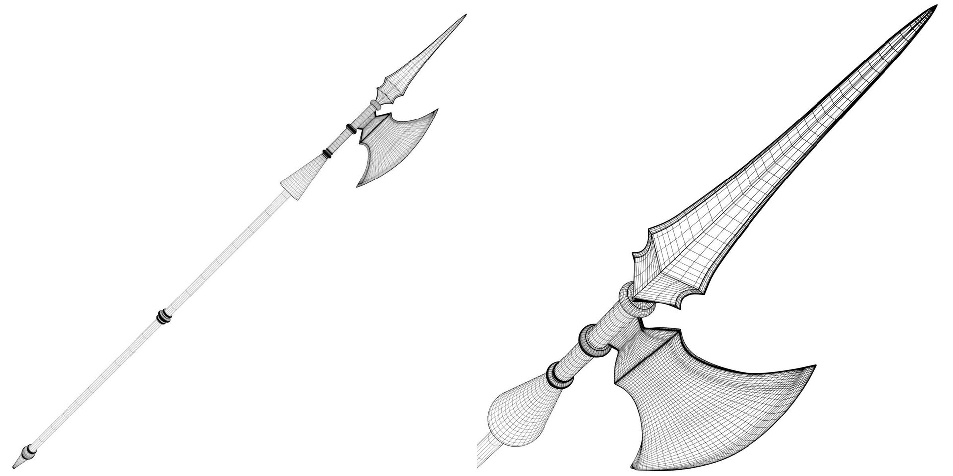 3D medieval halberd - TurboSquid 1425045