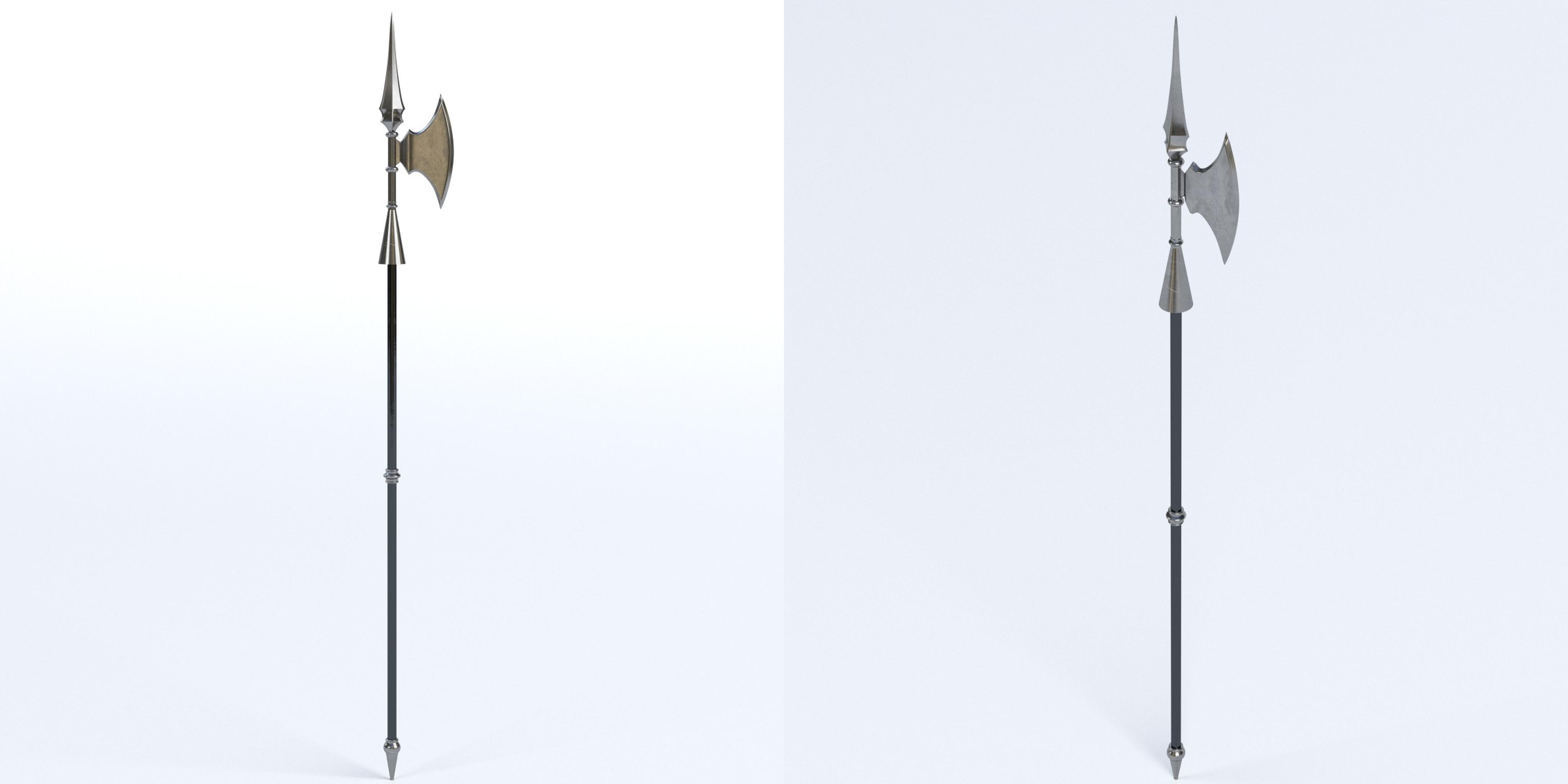 3D medieval halberd - TurboSquid 1425045