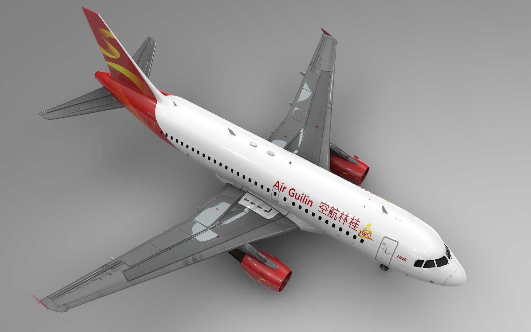 Airbus A319-100 AIR GUILIN L1405 3D Model - TurboSquid 1748679
