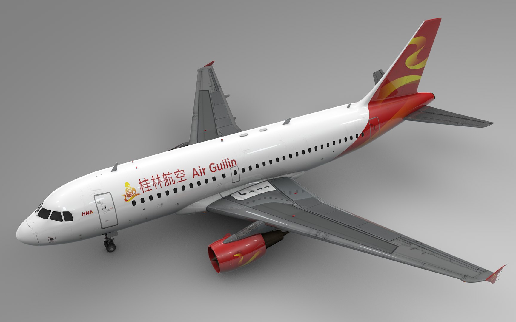 Airbus A319-100 AIR GUILIN L1405 3D Model - TurboSquid 1748679
