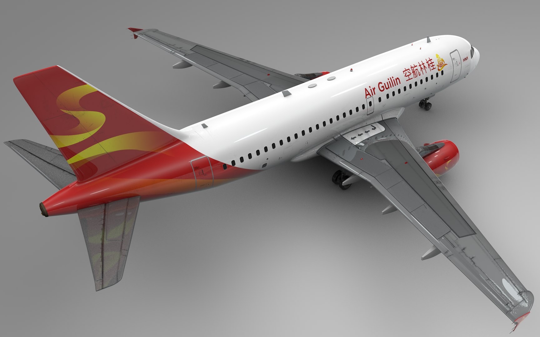 Airbus A319-100 AIR GUILIN L1405 3D Model - TurboSquid 1748679