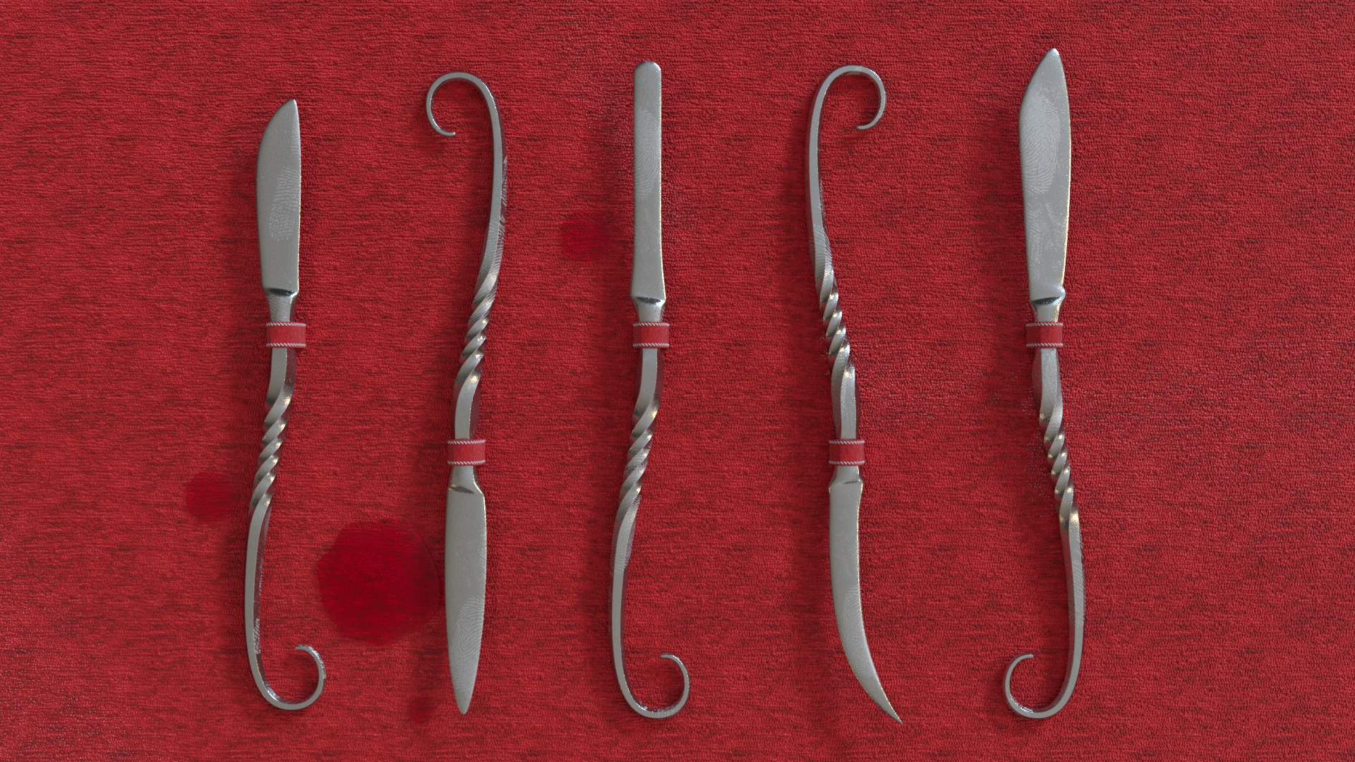 3D 5 Scalpels - TurboSquid 1262078