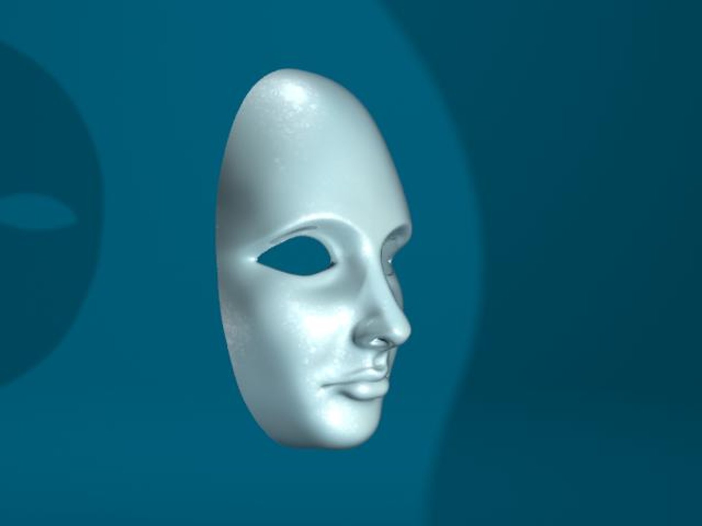 3ds Max Woman Face Mask Golden