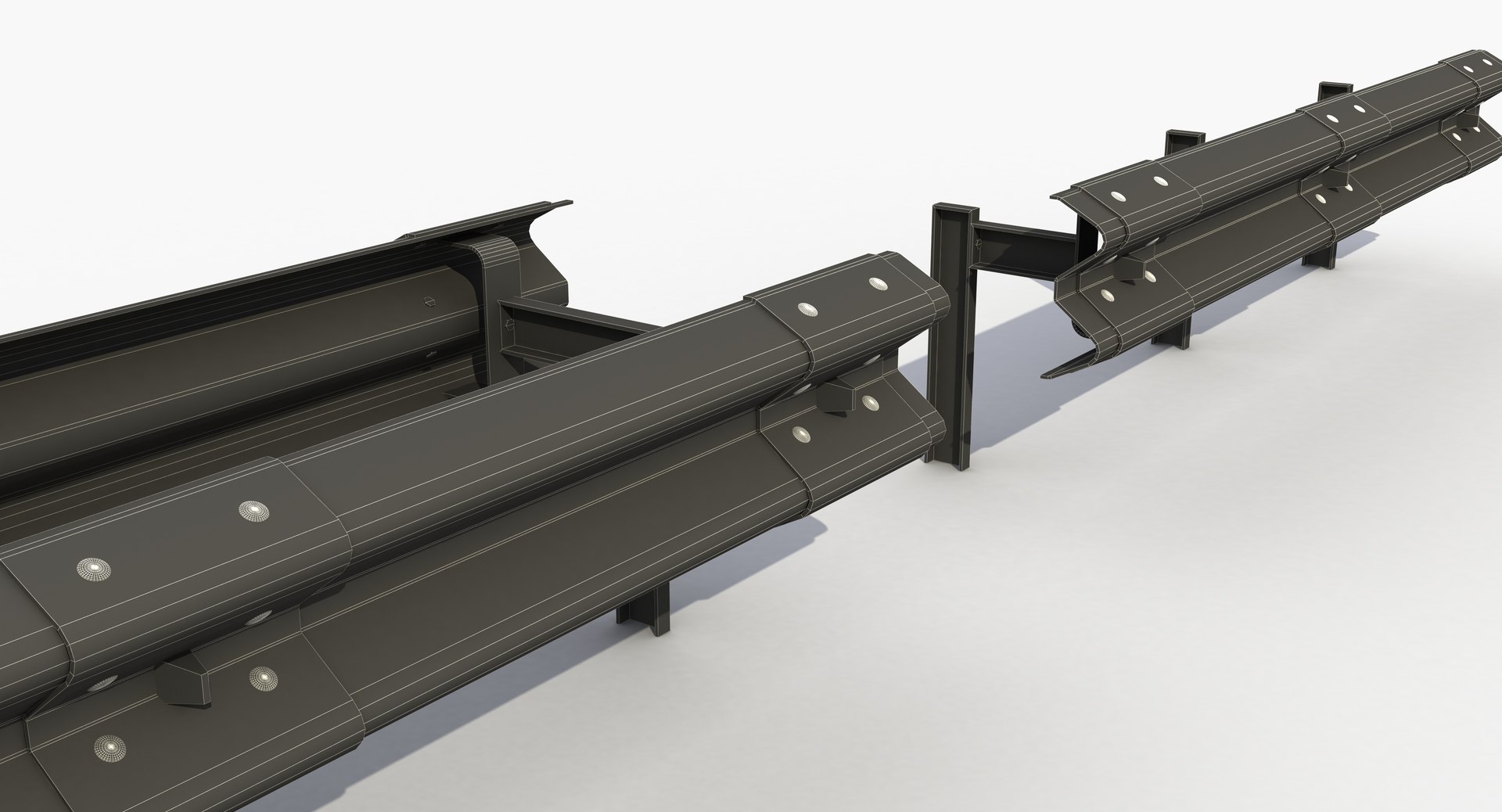 3D Highway Guardrail Modular - TurboSquid 1280351