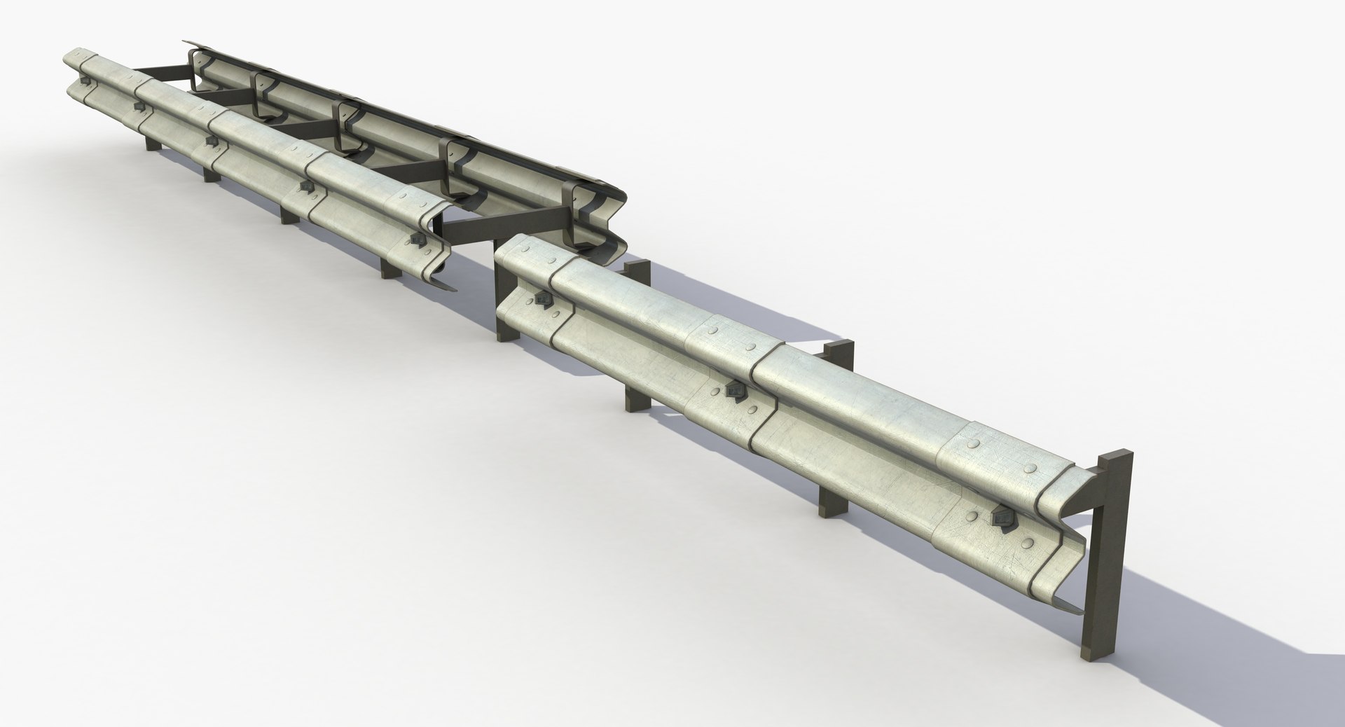3D Highway Guardrail Modular - TurboSquid 1280351