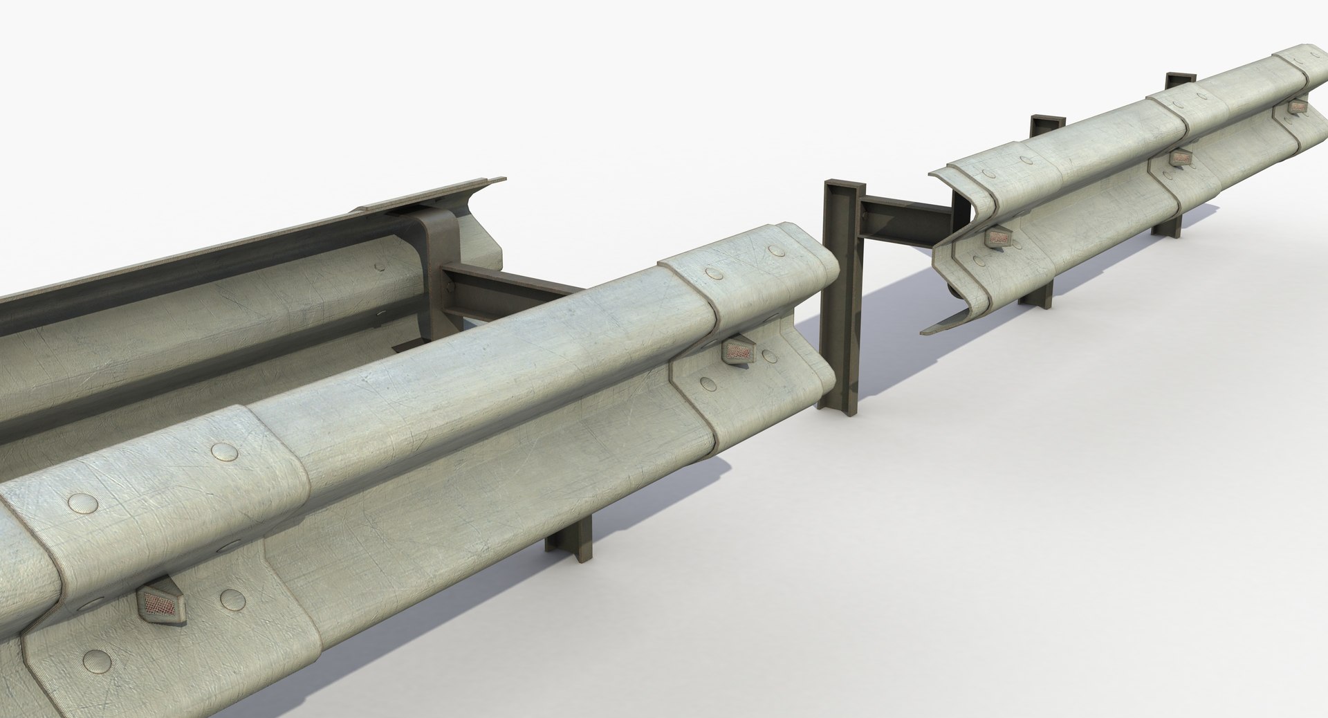 3D Highway Guardrail Modular - TurboSquid 1280351