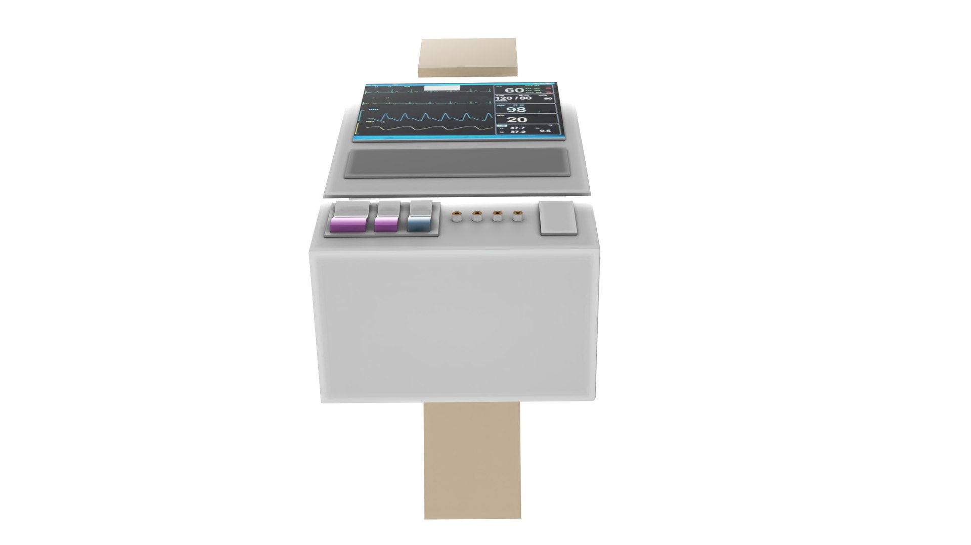 3D Model ECG Machine - TurboSquid 2172656