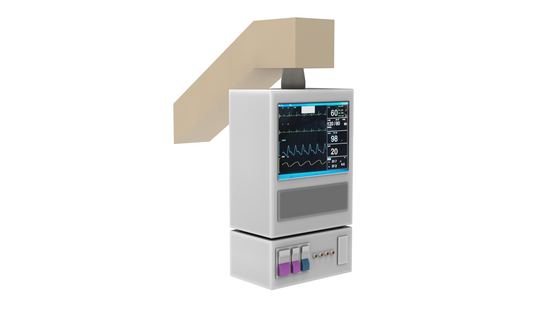 3D Model ECG Machine - TurboSquid 2172656