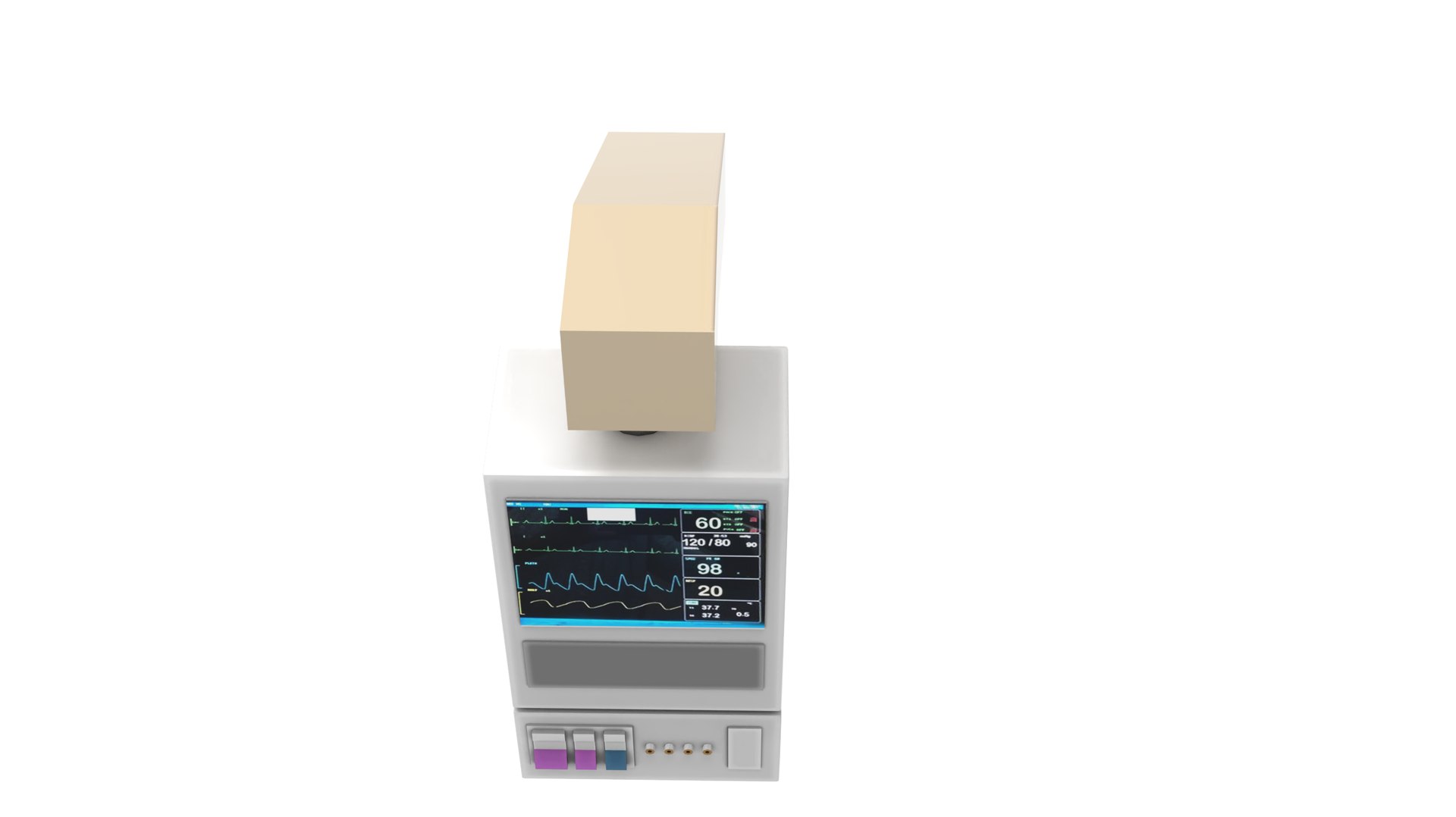 3D Model ECG Machine - TurboSquid 2172656