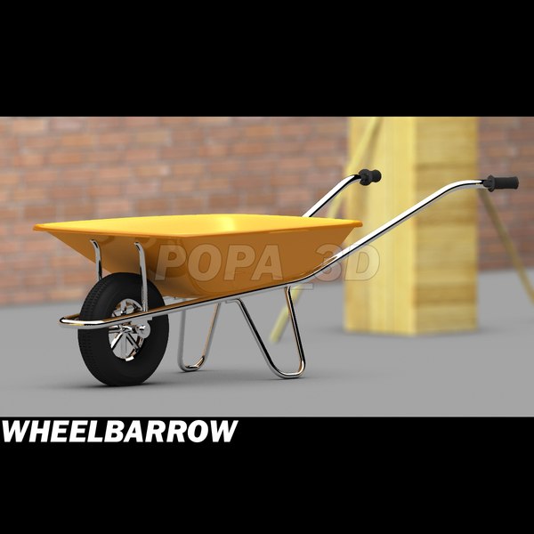 3d wheelbarrow materials model