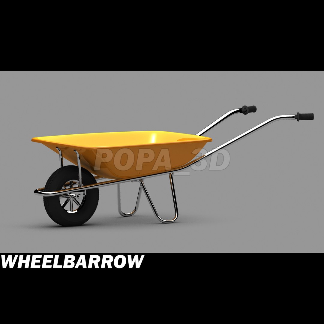 3d Wheelbarrow Materials Model