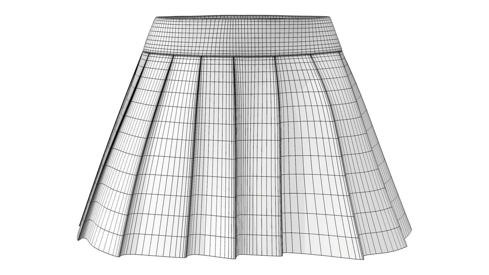 School Girl Plaid Pleated Skirt model - TurboSquid 2074055