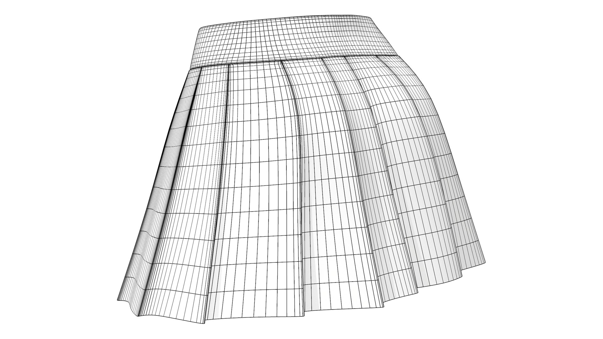 School Girl Plaid Pleated Skirt model - TurboSquid 2074055