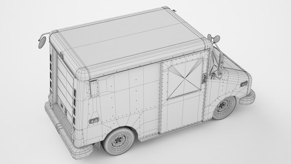 Mail truck model - TurboSquid 1700554