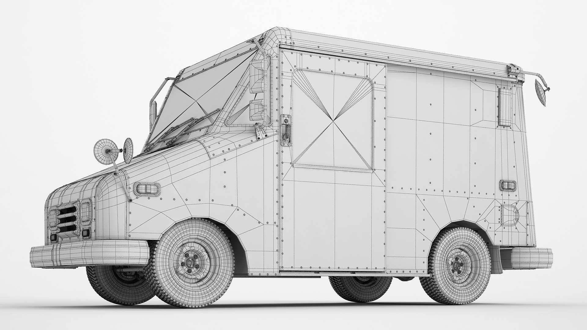 Mail Truck Model - TurboSquid 1700554
