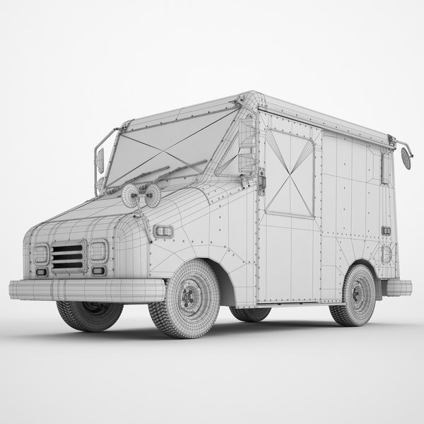 Mail truck model - TurboSquid 1700554