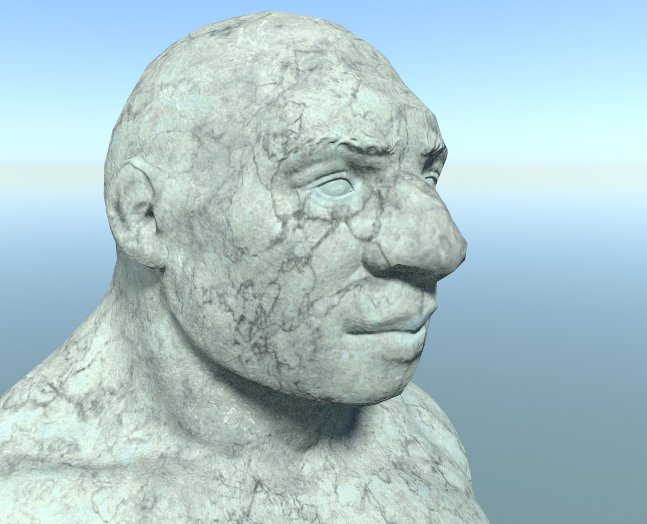 Bust Neanderthal Model - TurboSquid 1196500