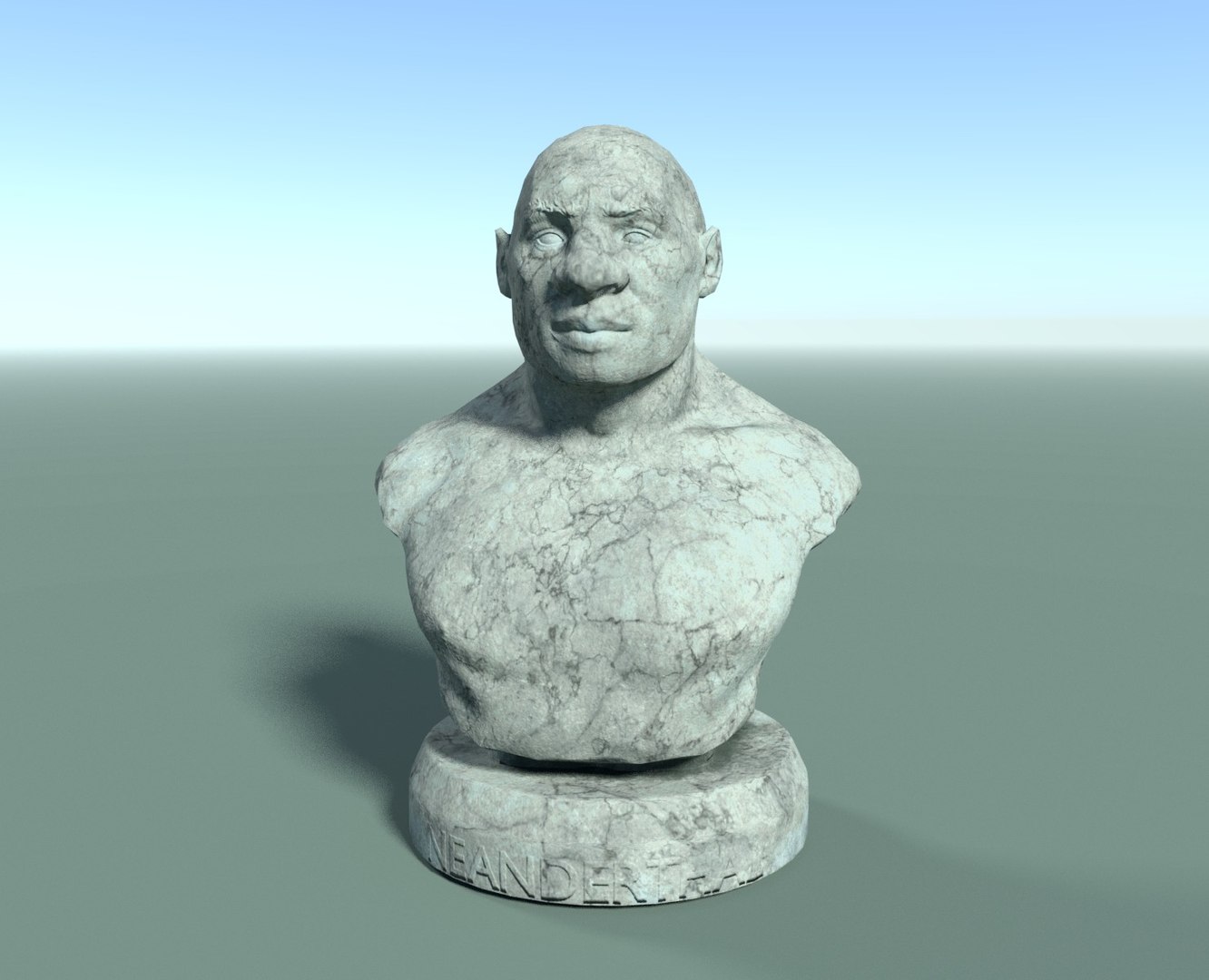 Bust Neanderthal Model - TurboSquid 1196500