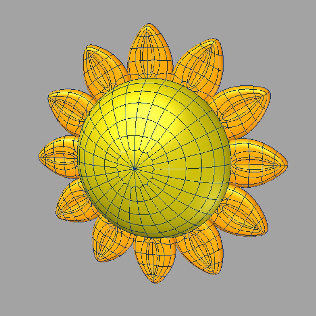 Cool Cartoon Sun 3d Model