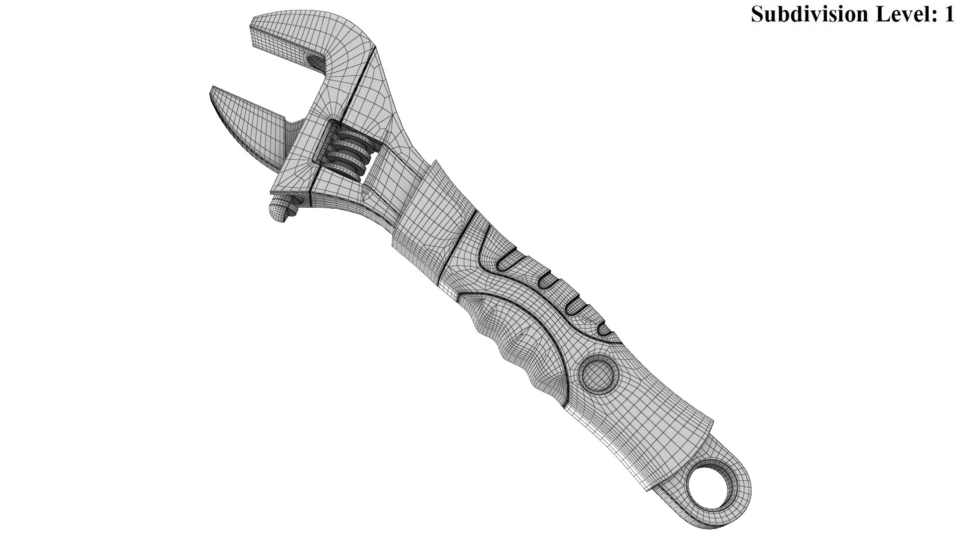 3D Detailed Wrench Yellow - TurboSquid 2156667