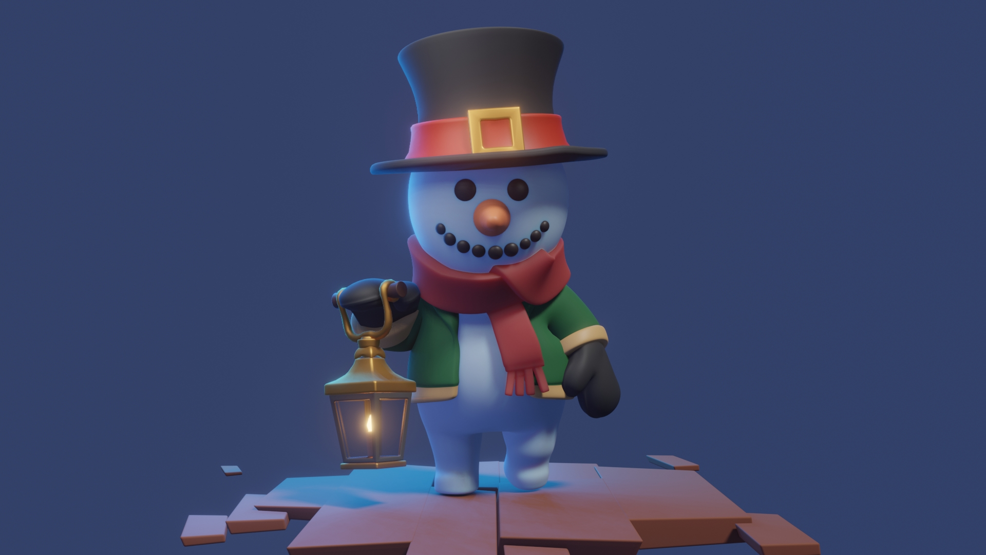 Snowman Character Rigged Model - TurboSquid 1814459