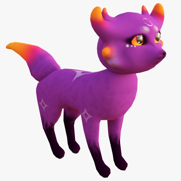 Cute Cartoon-style Fox Pet 3D model - TurboSquid 2066136