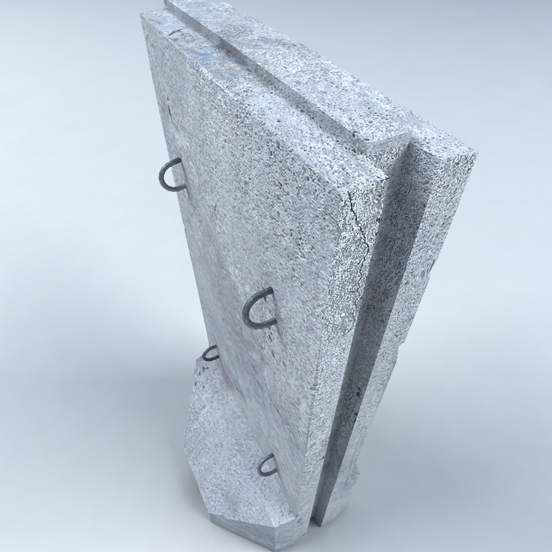 T-wall Barrier 3d Model