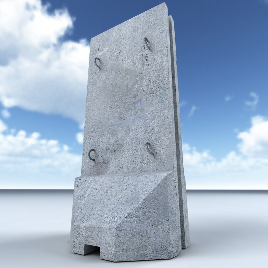 T-wall Barrier 3d Model