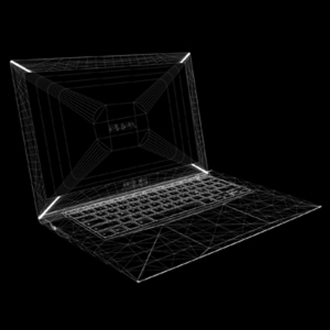 3d Asus Zenbook Laptop Model