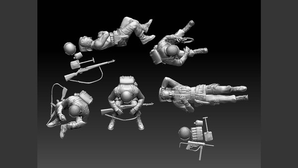 Ww2 soldiers model - TurboSquid 1661483