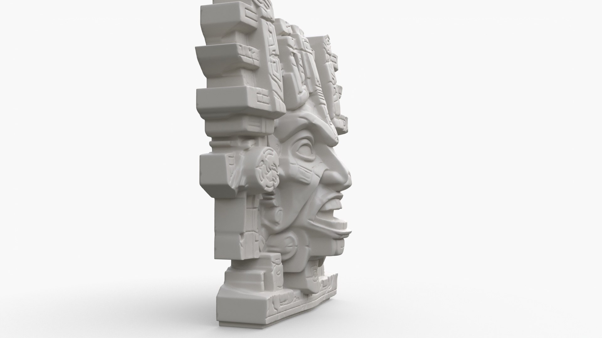 Aztec Stone Head 15 3D - TurboSquid 2199567