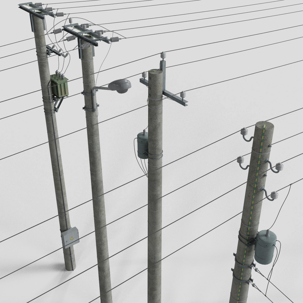 complete set power transmission 3d model