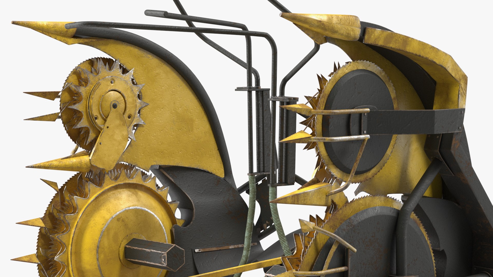 New Holland 750BFI Forage Harvester Heads Folded Old 3D Model ...