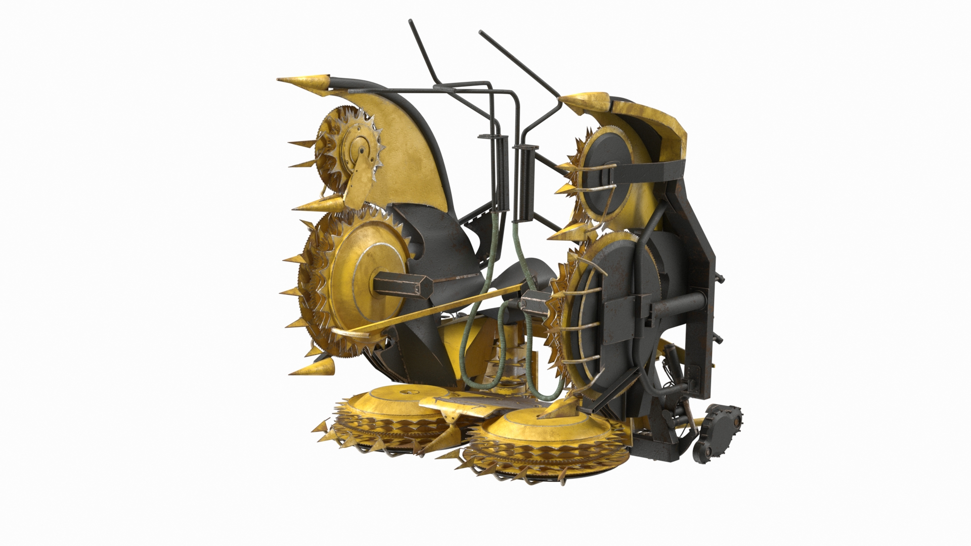 New Holland 750BFI Forage Harvester Heads Folded Old 3D Model ...