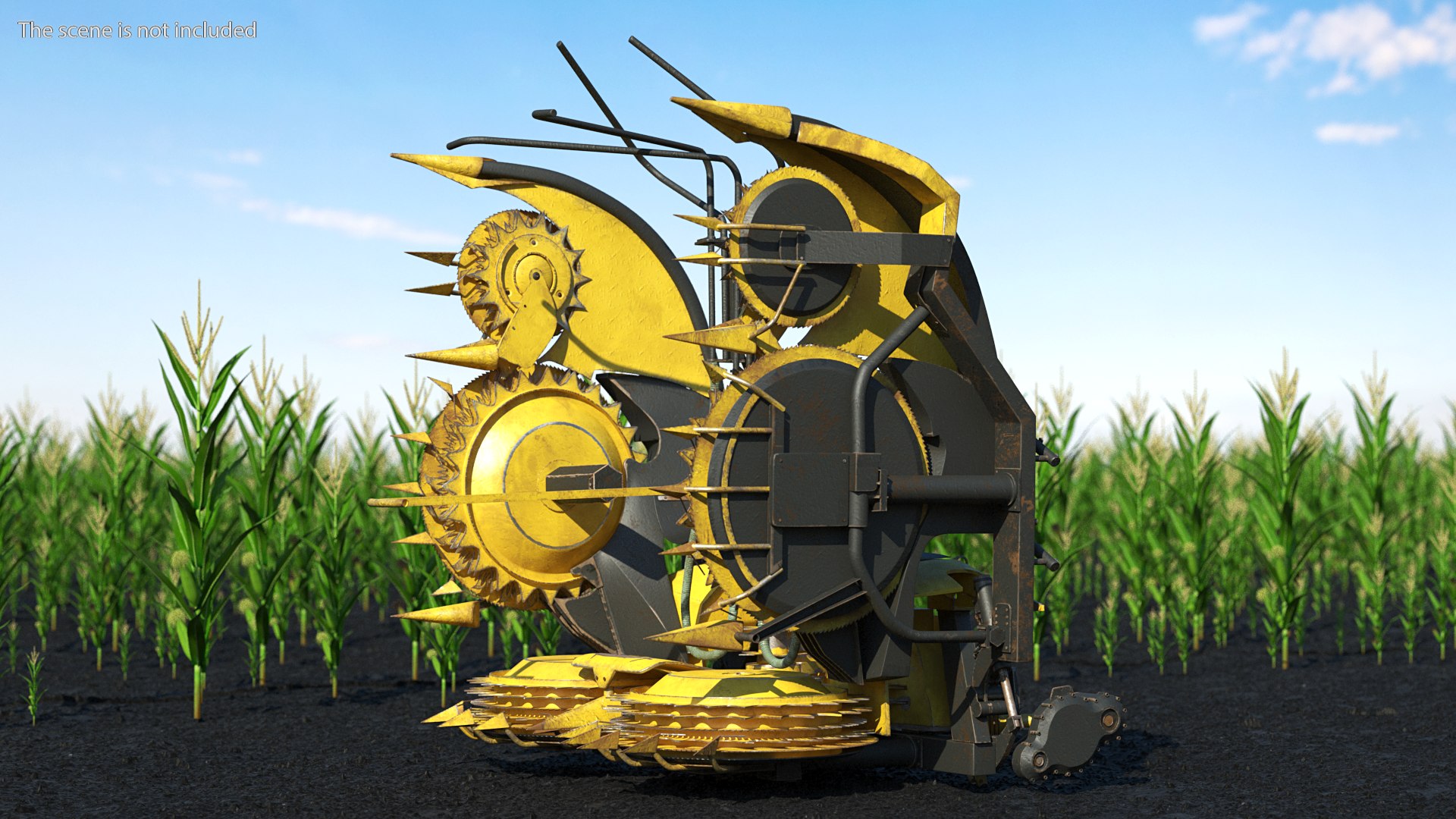 New Holland 750BFI Forage Harvester Heads Folded Old 3D Model ...