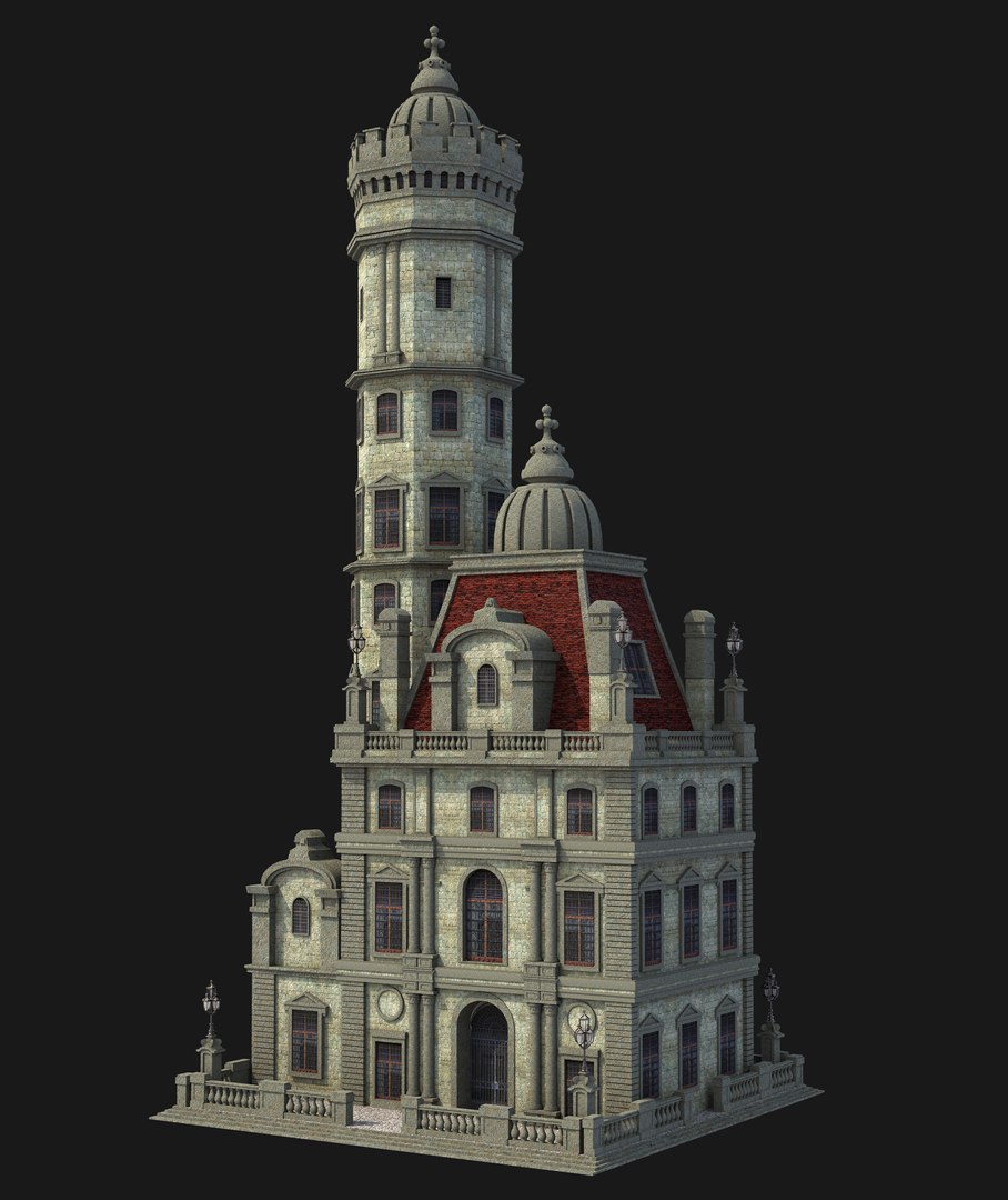 Fantasy Castle Long Tower 3D Model - TurboSquid 1777968