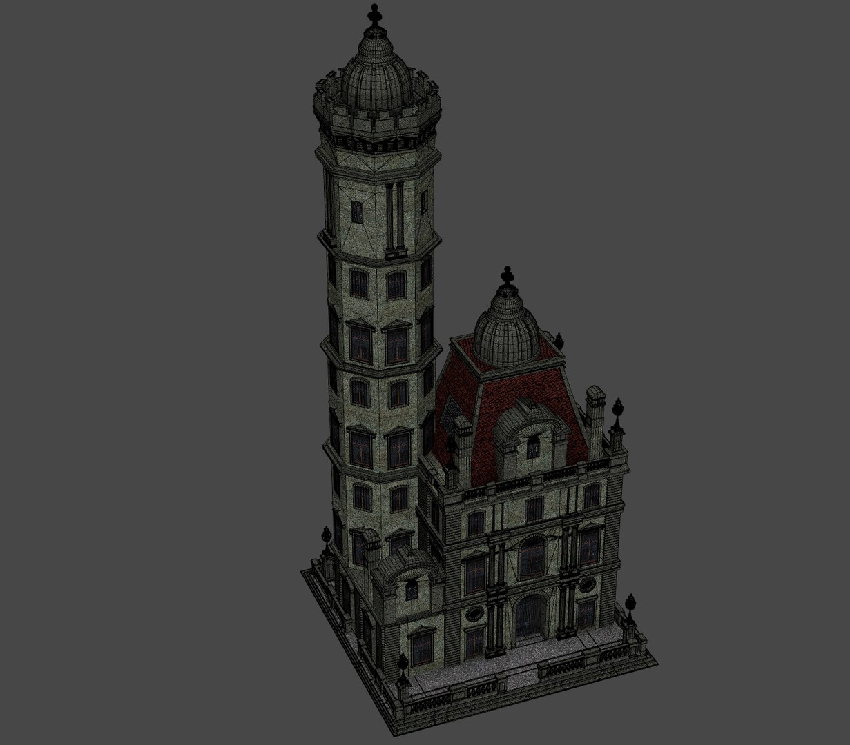 Fantasy Castle Long Tower 3D Model - TurboSquid 1777968
