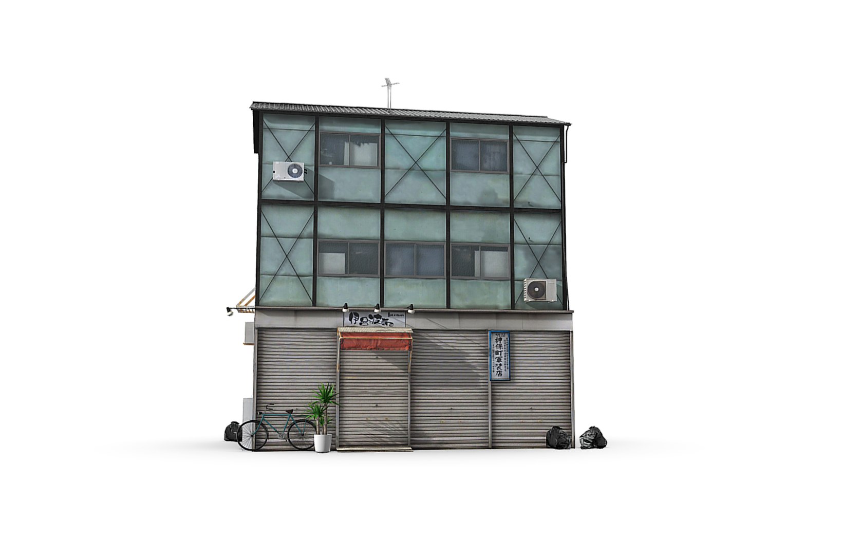 3D Realistic Tokyo Building 8 Model - TurboSquid 2145558
