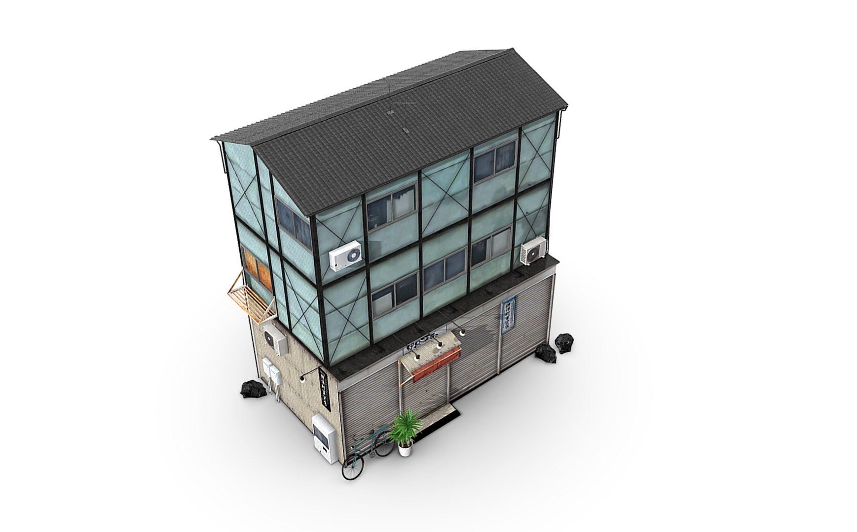 3D Realistic Tokyo Building 8 Model - TurboSquid 2145558