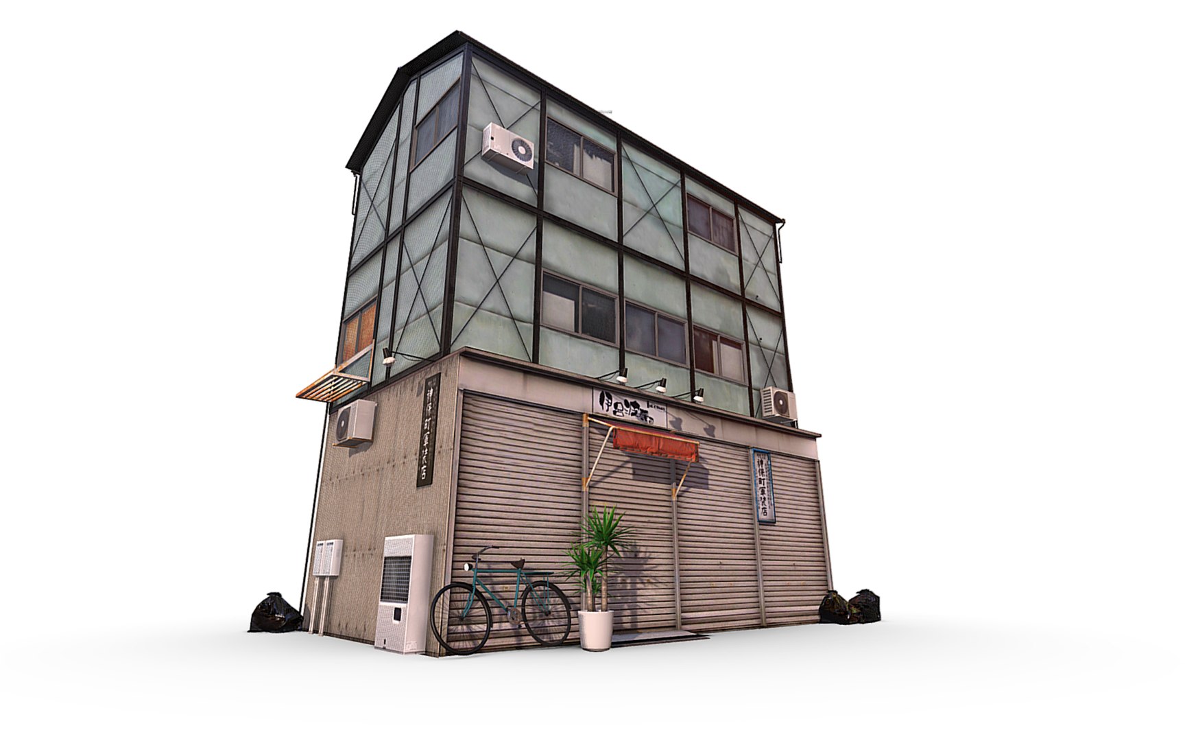 3D Realistic Tokyo Building 8 Model - TurboSquid 2145558