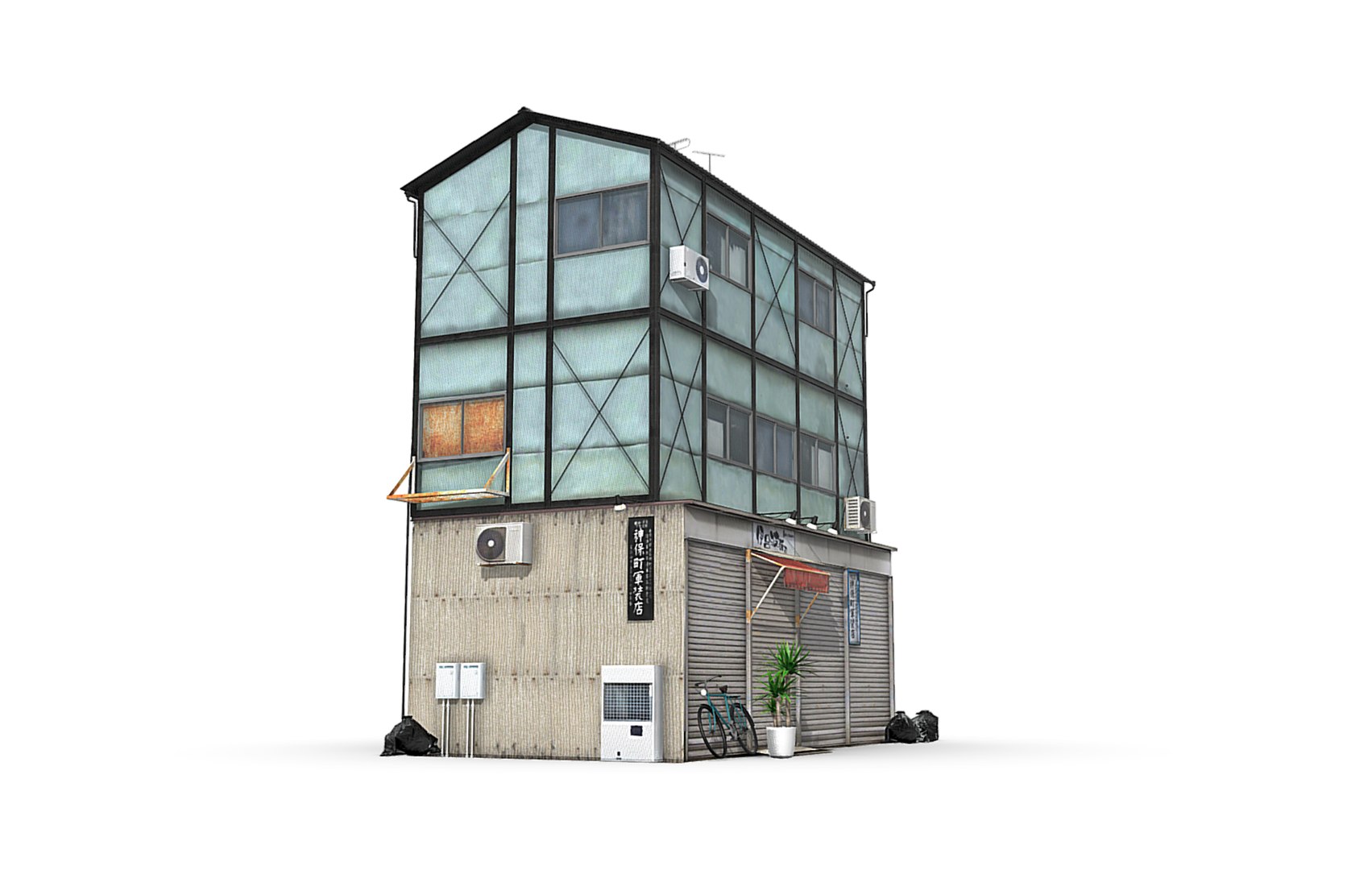 3D Realistic Tokyo Building 8 Model - TurboSquid 2145558