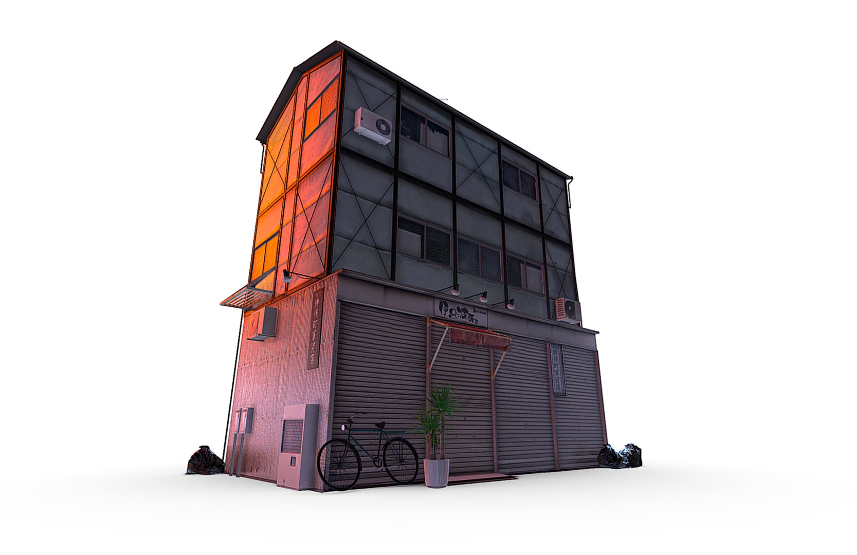 3D Realistic Tokyo Building 8 Model - TurboSquid 2145558