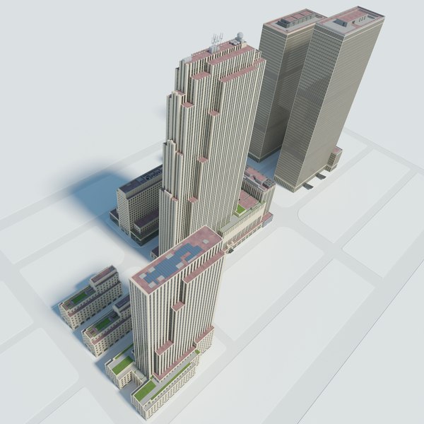 3D model Rockefeller Center Buildings - TurboSquid 1817630