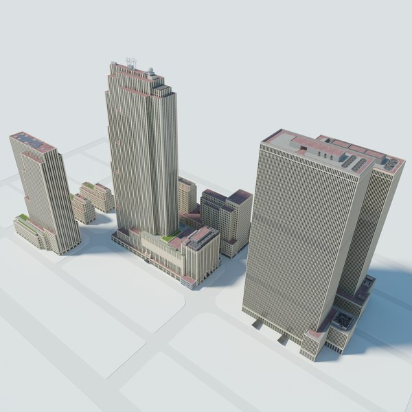 3D model Rockefeller Center Buildings - TurboSquid 1817630