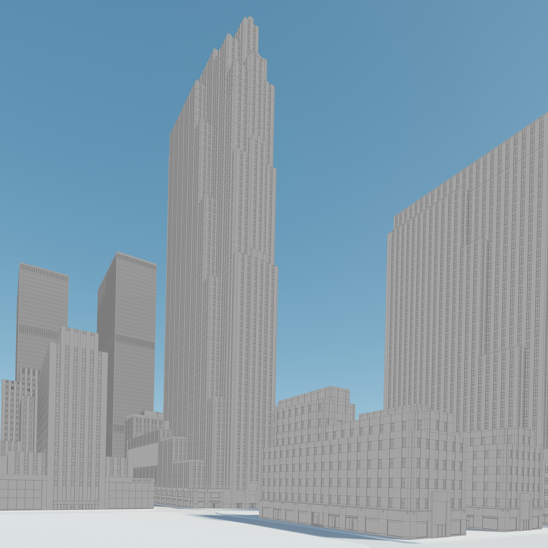3D model Rockefeller Center Buildings - TurboSquid 1817630