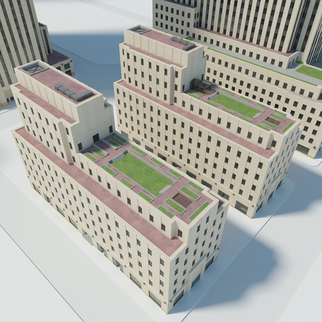 3D model Rockefeller Center Buildings - TurboSquid 1817630