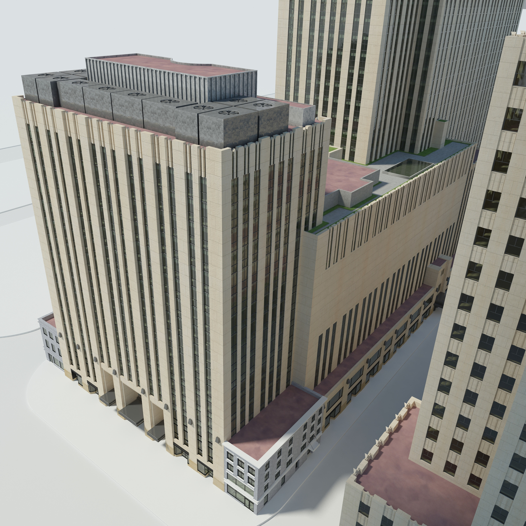 3D model Rockefeller Center Buildings - TurboSquid 1817630