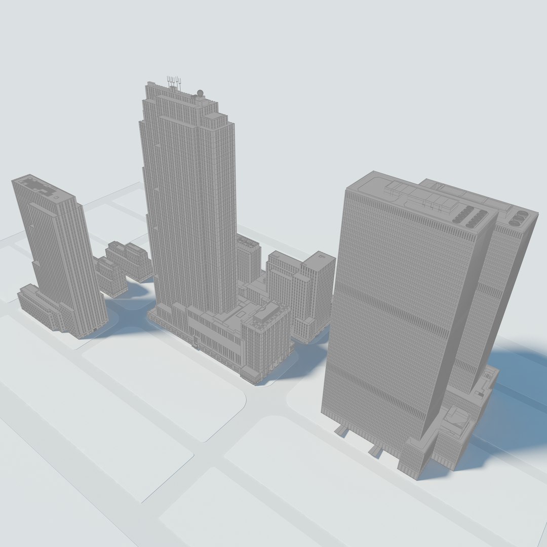 3D model Rockefeller Center Buildings - TurboSquid 1817630