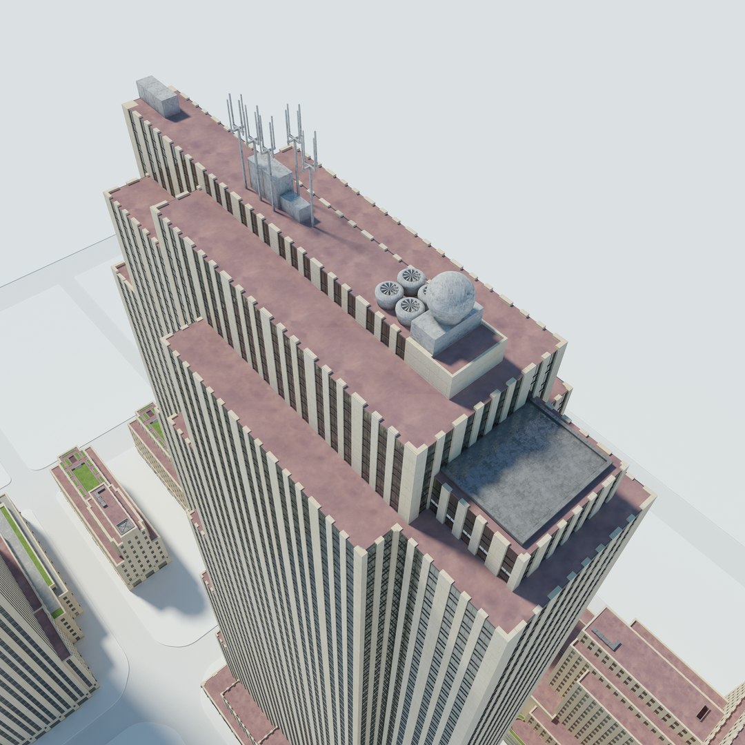 3D model Rockefeller Center Buildings - TurboSquid 1817630